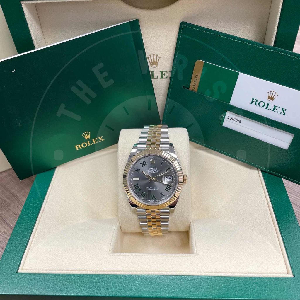 Rolex Datejust 126333 SLGRJ Stainless Steel Slate Green Roman - The ...