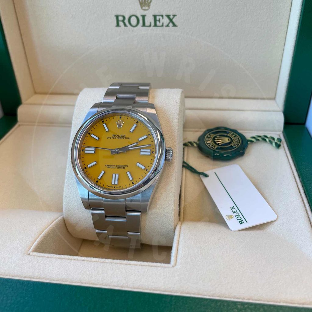 Rolex Oyster Perpetual 124300 YIO Oystersteel Yellow Index - The Wrist ...
