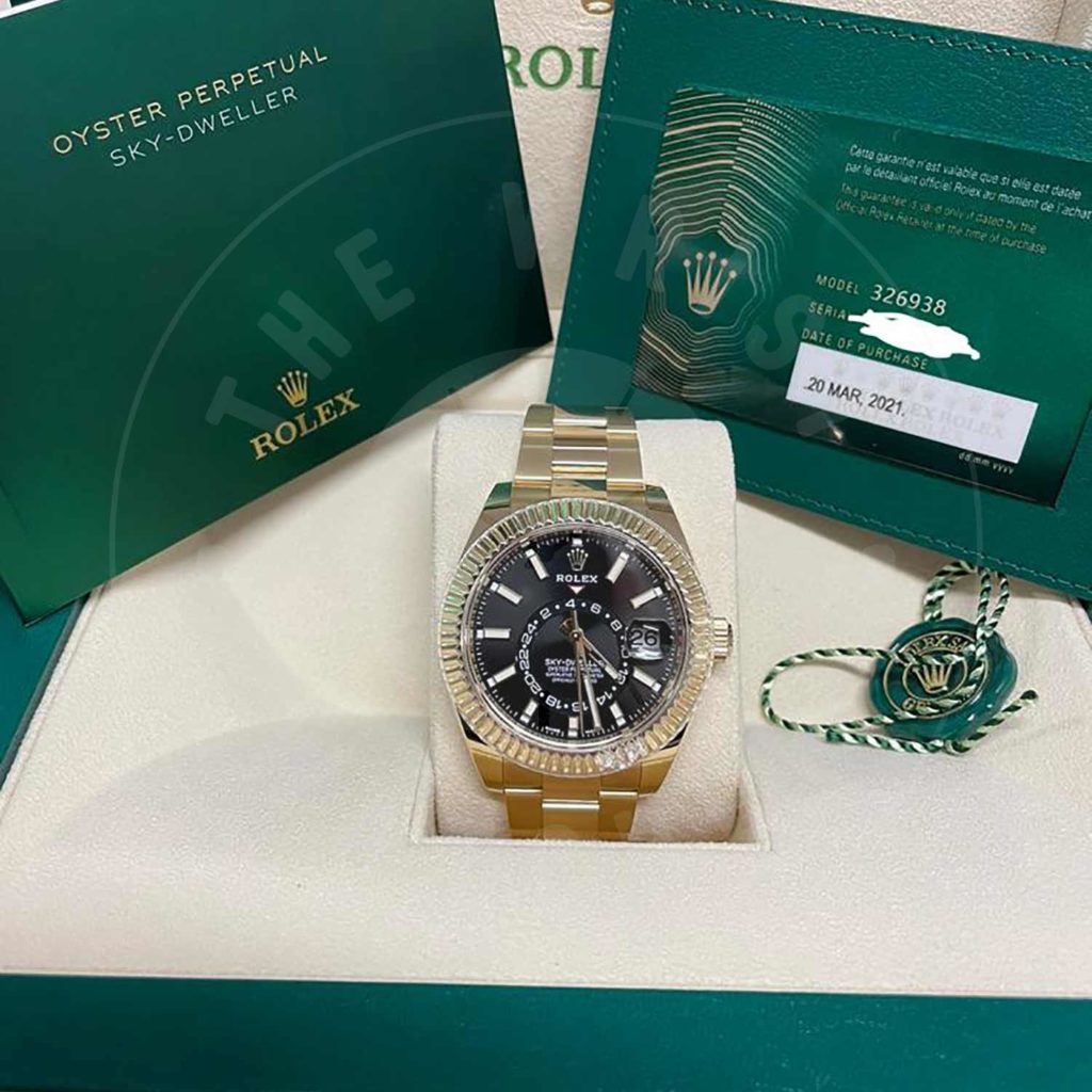 Rolex Sky-Dweller 326938 18ct Yellow Gold Black Index - The Wrist Watcher
