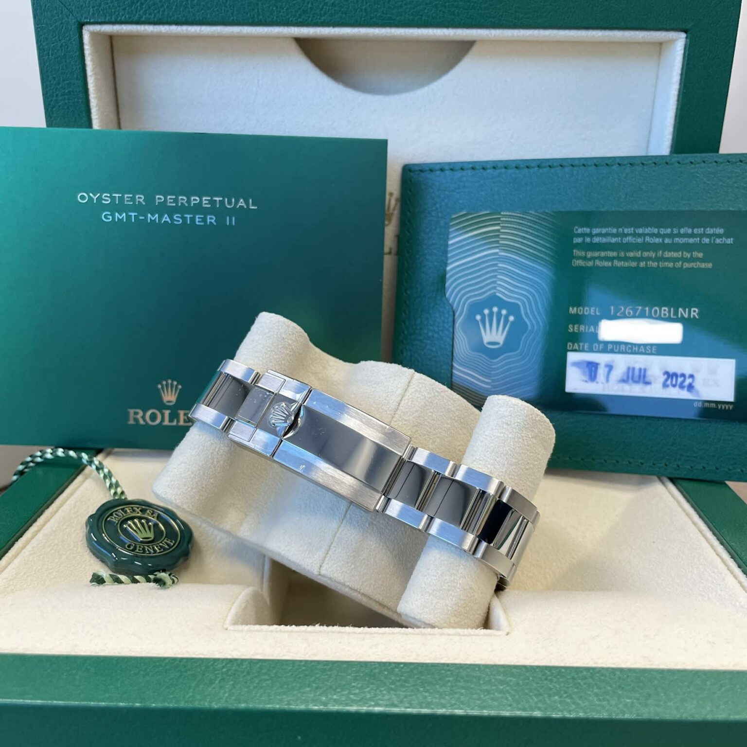 Rolex 126710BLNR GMT Master II Batman Stainless Steel Black Dial Blue ...