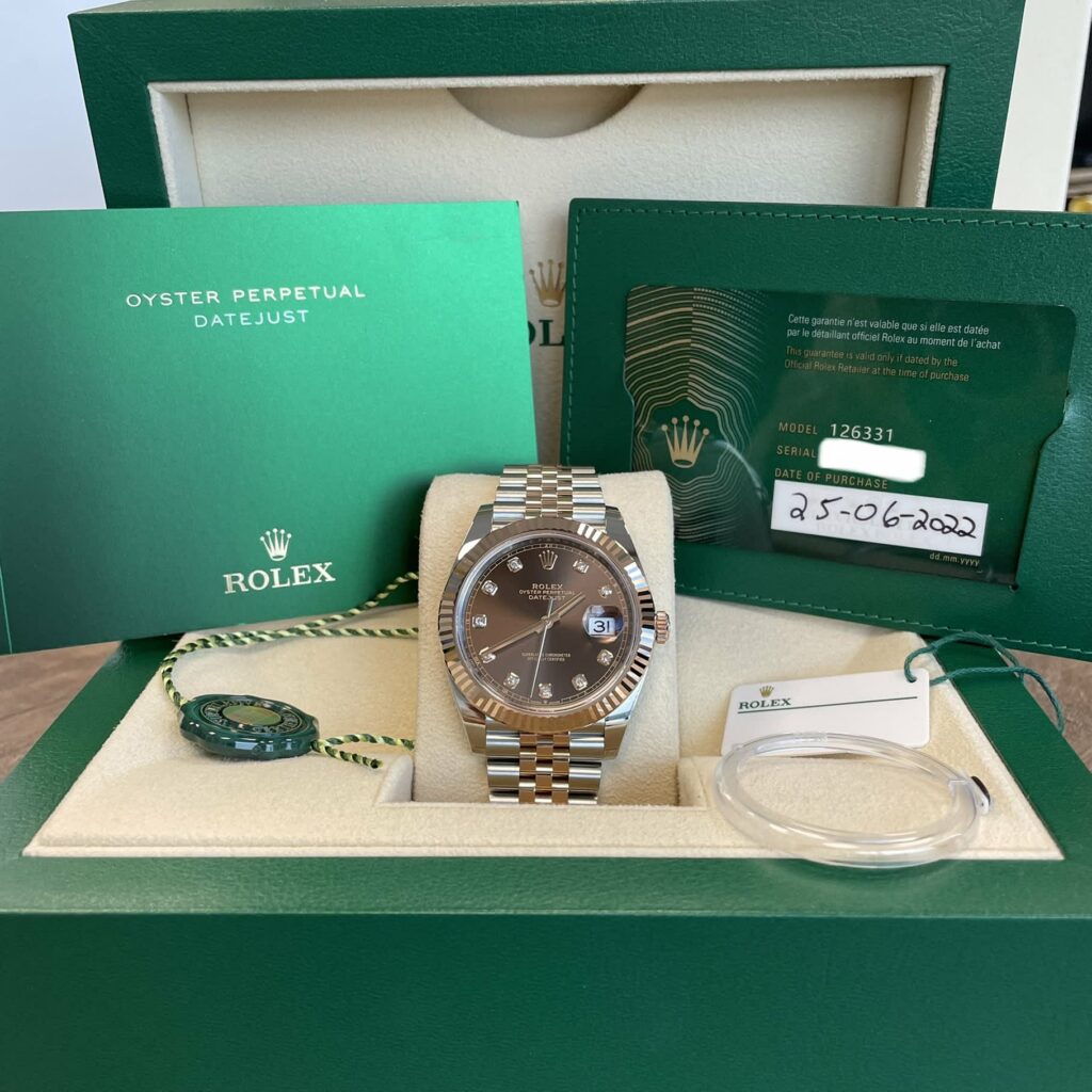 Rolex 126331 Datejust 41 Stainless Steel & 18K Rose Gold Chocolate ...